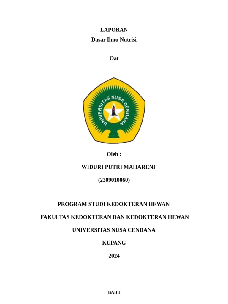Laporan DIN Oat Widuri Putri Mahareni | PDF