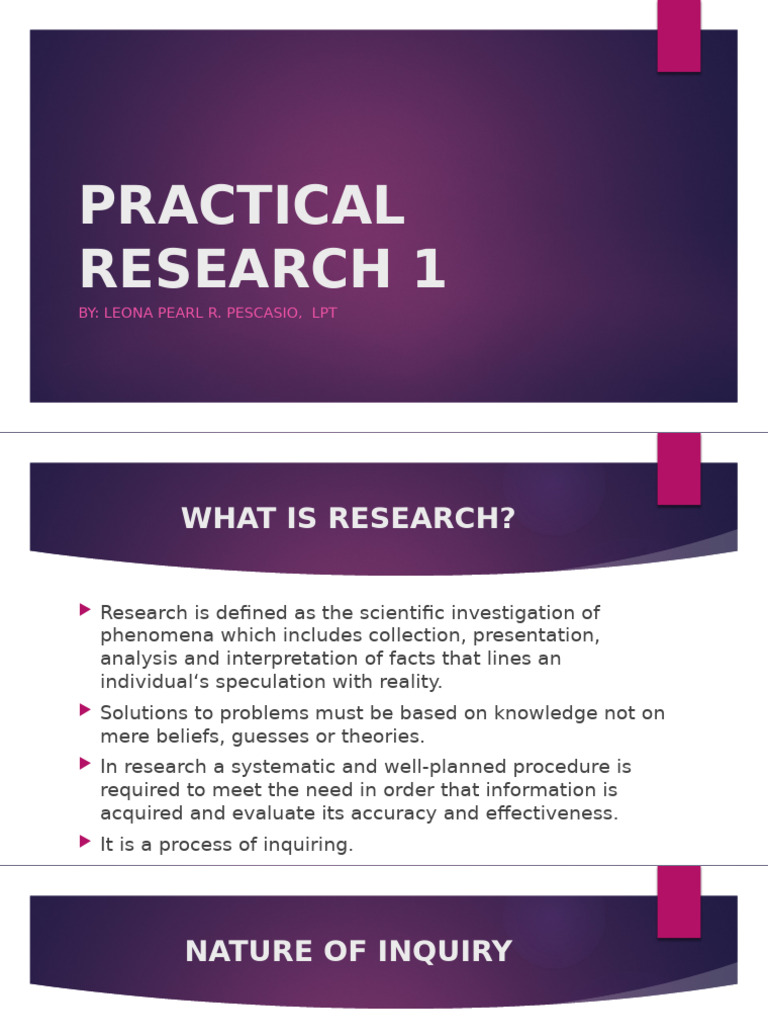 Practical Research 1 | PDF