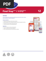 PIS - J512 No Rinse Sanitiser | PDF | Disinfectant | Water