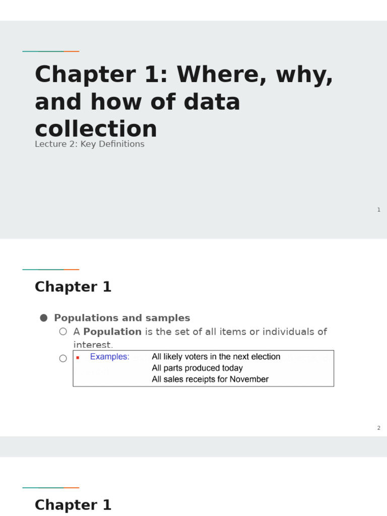 Lecture 02 CH 1 Key Definitions | PDF
