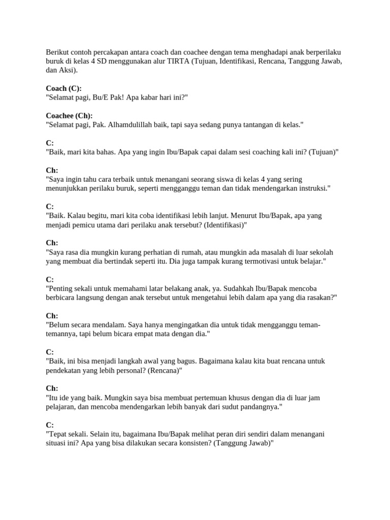 Dialog Coaching | PDF