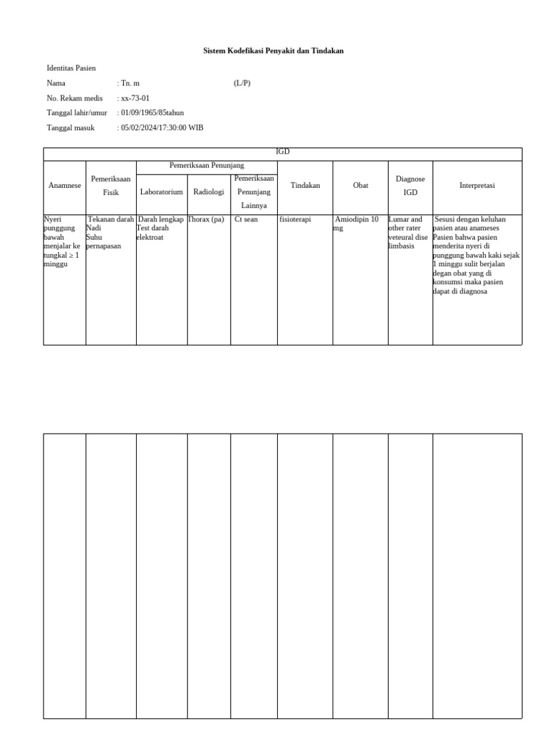 Tabel Koding Bima 2 | PDF
