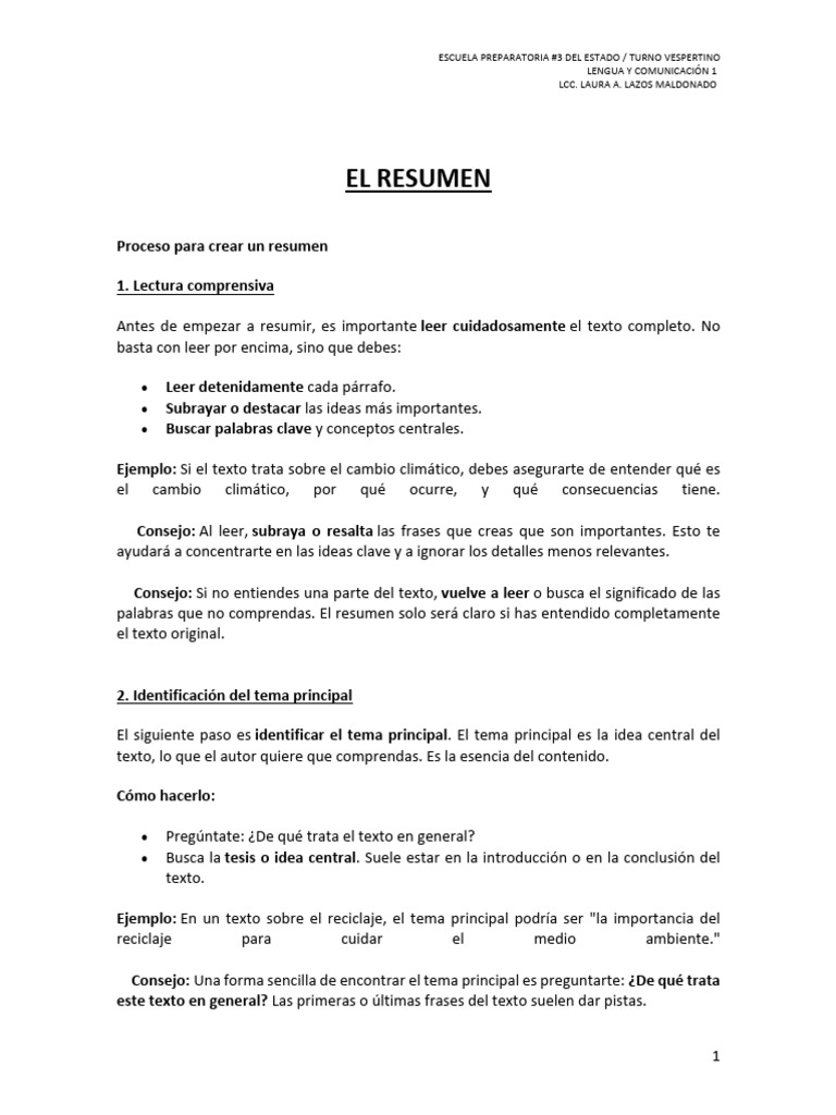 El Resumen | PDF