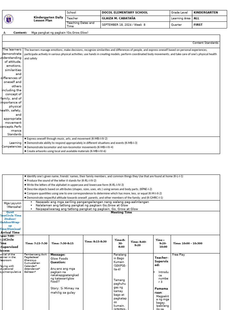 Kinder-New-DLL Week8 - Day3 | PDF