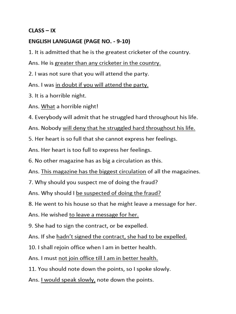 CLASS 9 Eng Language PDF | PDF
