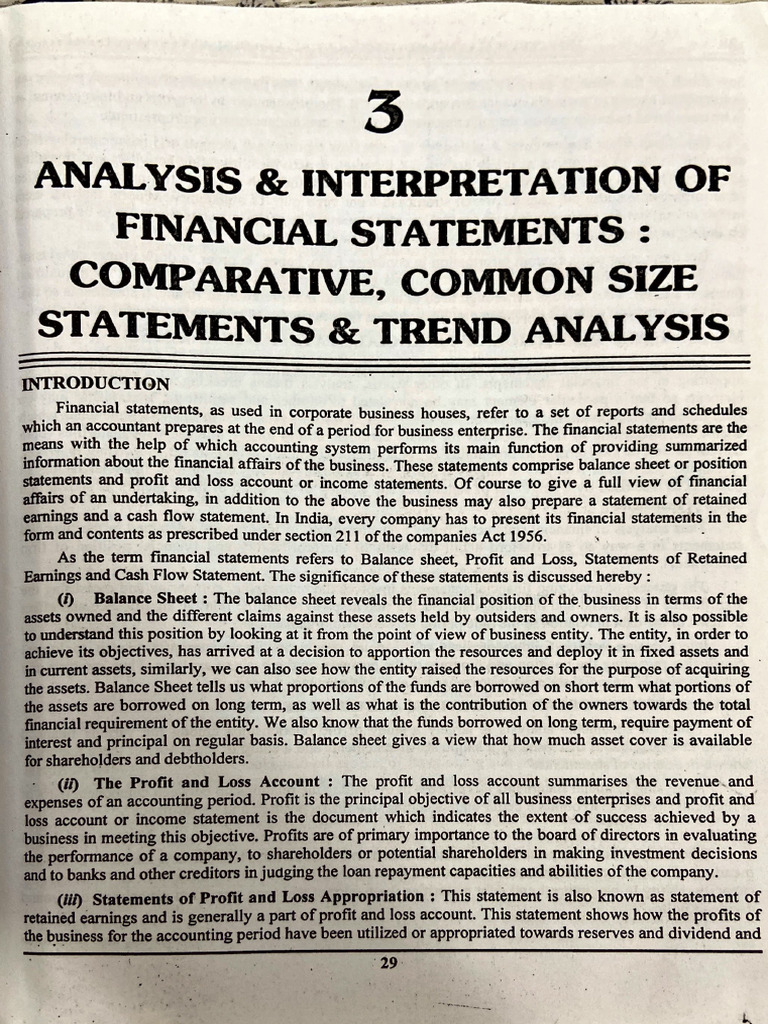 Comparative and Common Size Statements | PDF