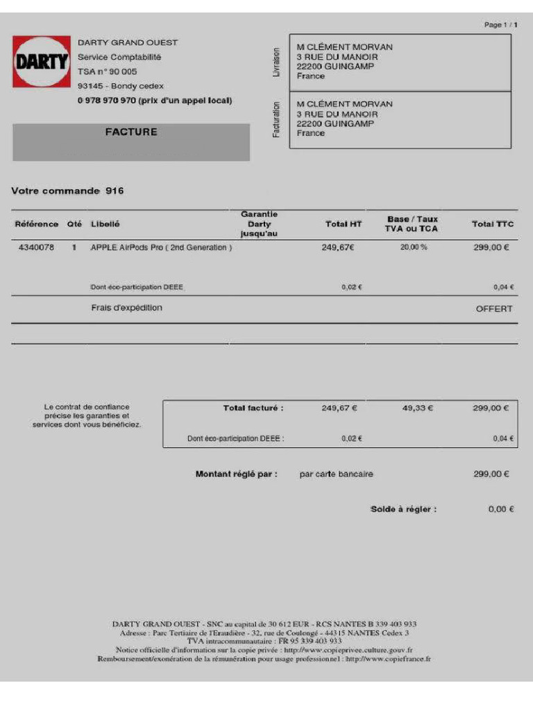 Facture | PDF
