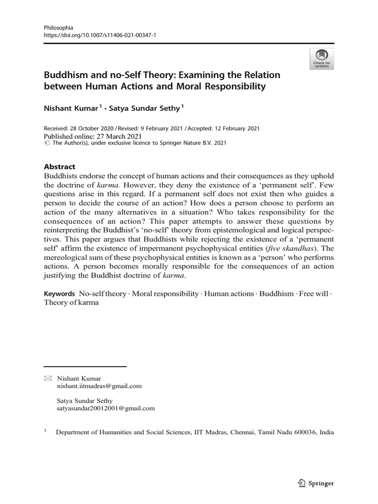 Buddhism and No-Self Theory | PDF