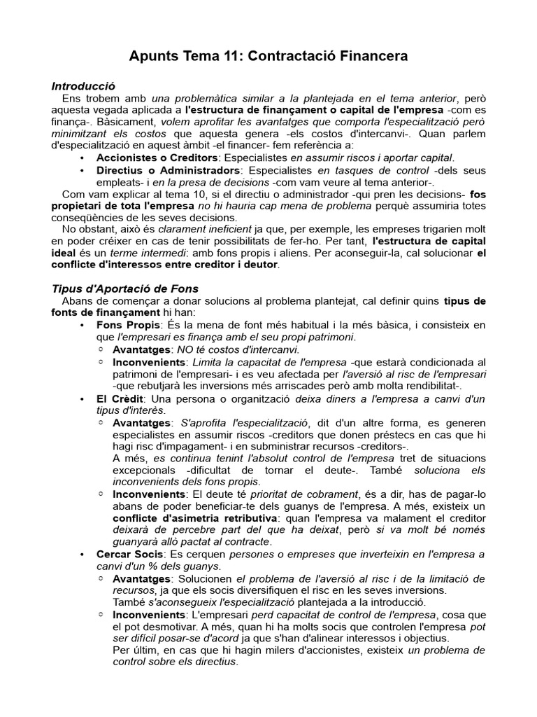 Apunts Tema 11 | PDF