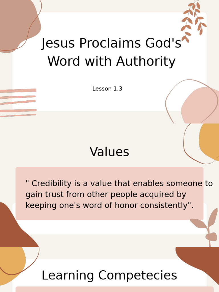 Jesus Proclaims Gods Word | PDF