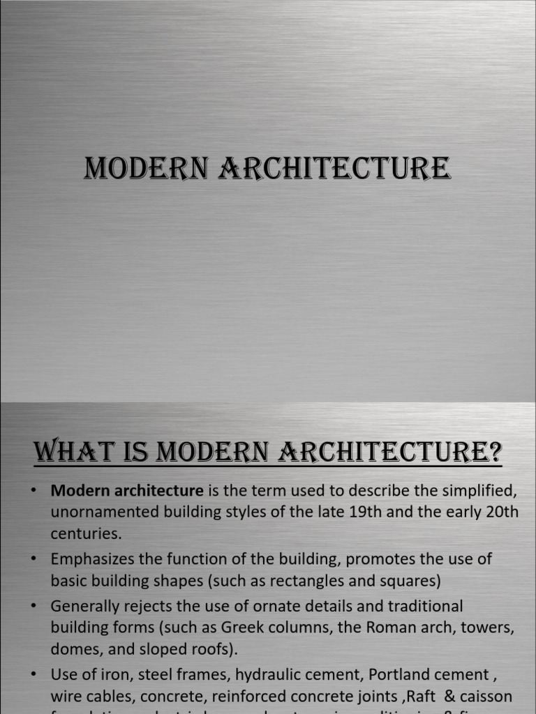 Modern Architecture | PDF