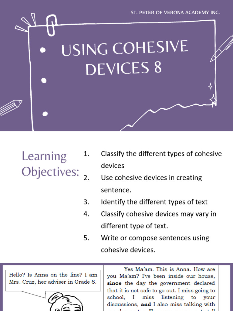 ENGLISH8 Lesson4 Cohesive Device | PDF
