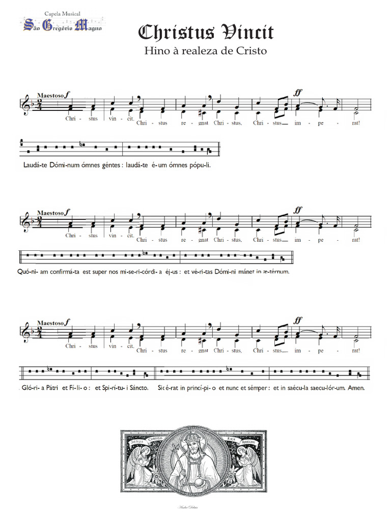 Christus Vincit - 2 Vozes Com Gregoriano | PDF