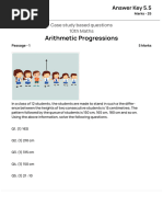 Case Study Based Questions 10th Maths Arithmetic Progressions | PDF | Mathematics