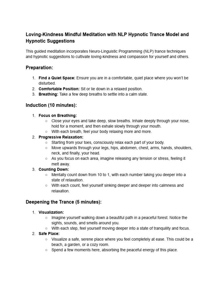 Love Kindness Meditation | PDF