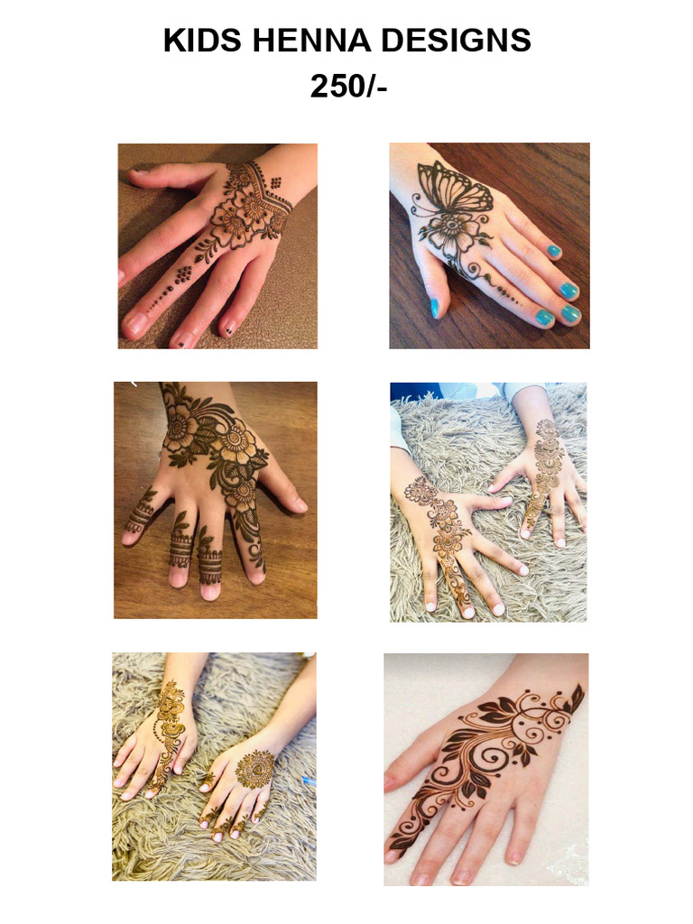 Kids Henna Designs | PDF