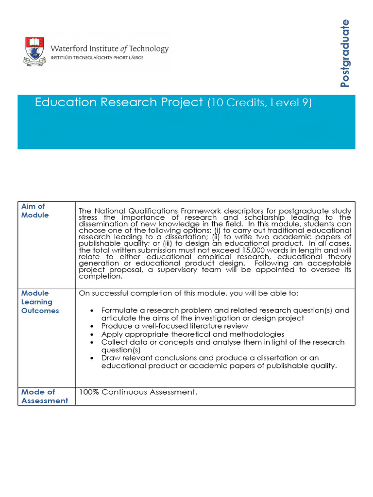 Education Research Project MAME | PDF