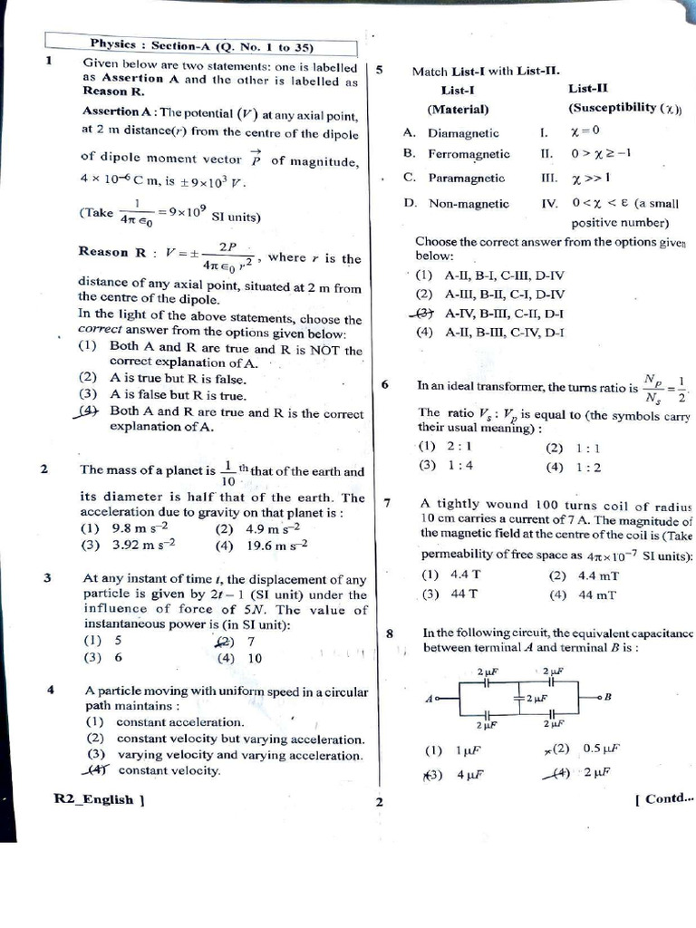 NEET 2024 Paper - Compressed - Compressed | PDF