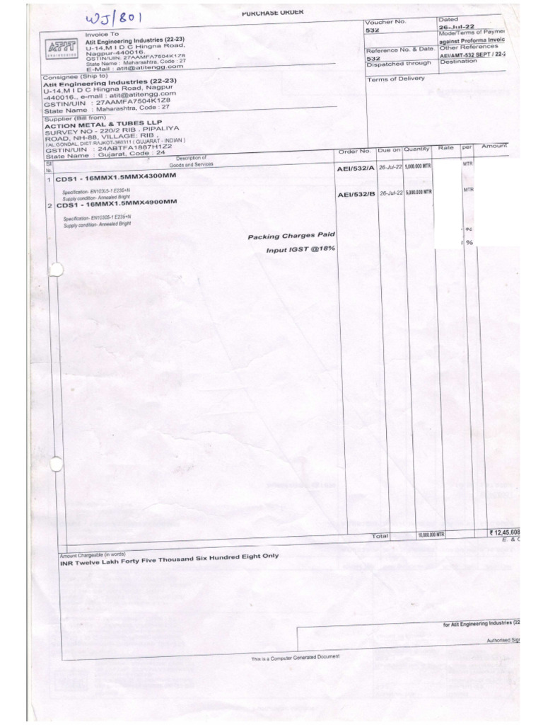532 PO Atit Engineering | PDF