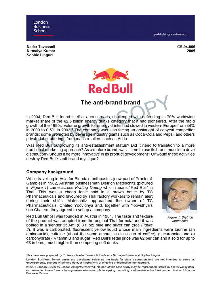Red Bull Case Study | PDF | Caffeinated Drinks | Science & Mathematics