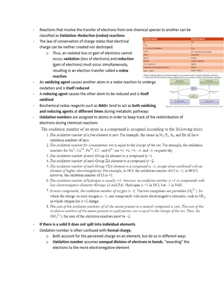 G Chem CH 11 - Redox | PDF