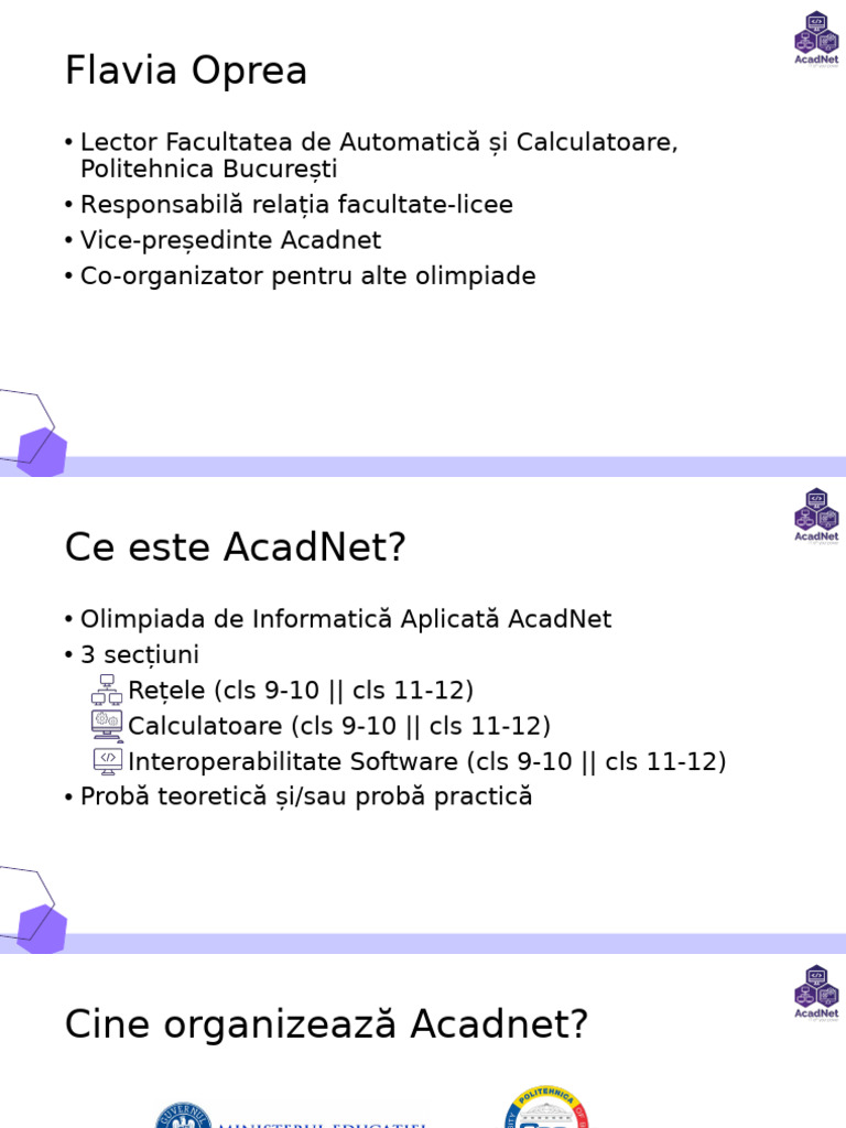 AcadNet Flavia Oprea | PDF
