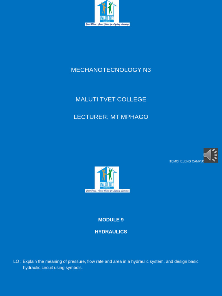 N3 Mechanotechnology Module 9 Hydraulics | PDF | Pressure | Science ...