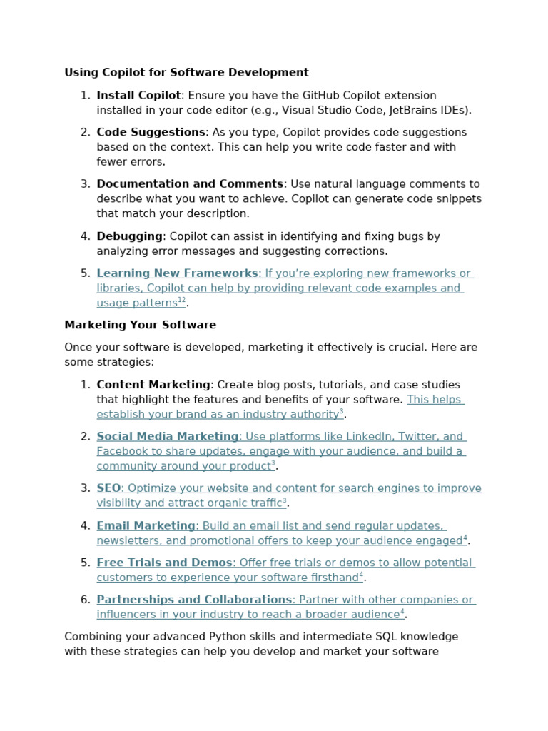 Copilot For Sofware | PDF