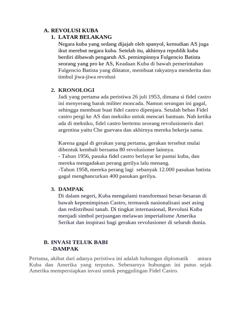 Revolusi Kuba | PDF