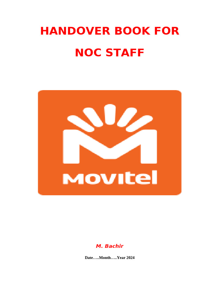 Handover Book For NOC Staff | PDF