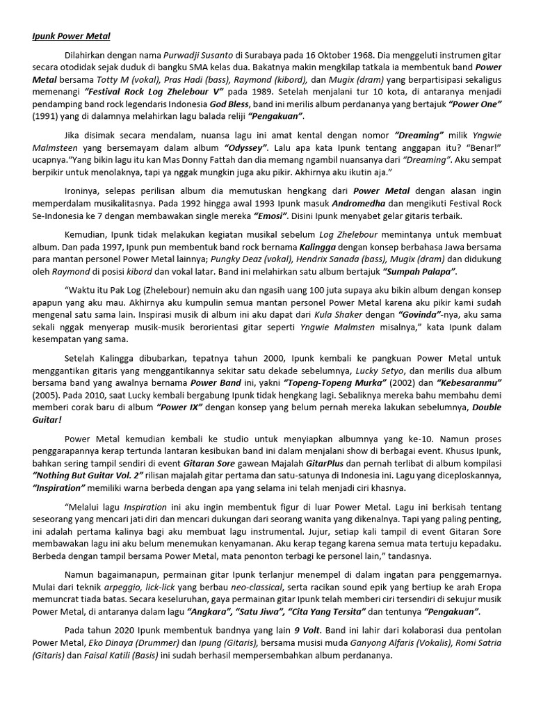 Ipunk Power Metal | PDF