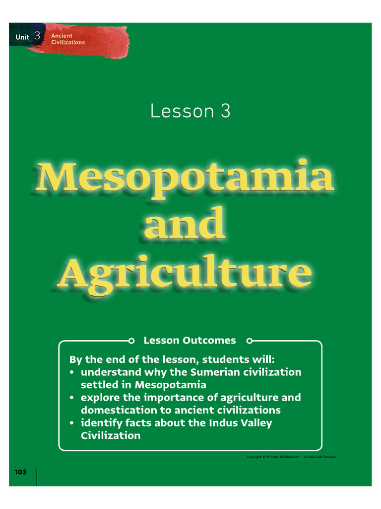 L-4 Mesopotamia and Agriculture | PDF