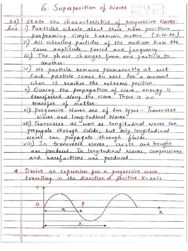 Superposition of Waves | PDF