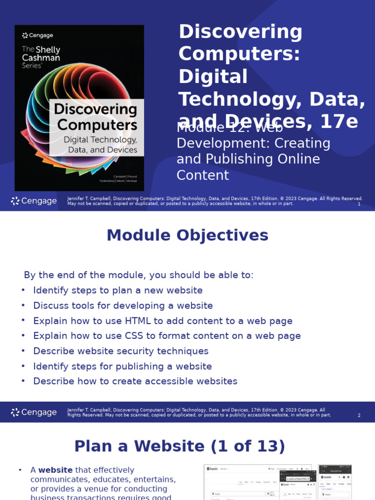Discovering Computers: Digital Technology, Data, and Devices Chapter 12 ...