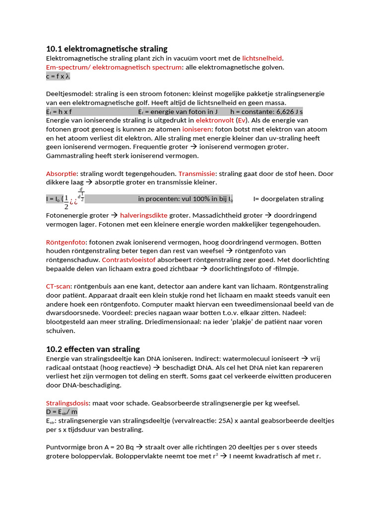 Nat H10 Samenvatting | PDF