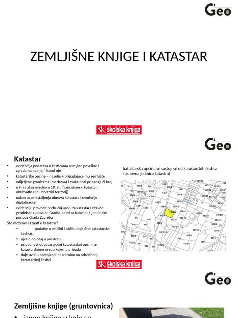 Zemljišne Knjige I Katastar | PDF