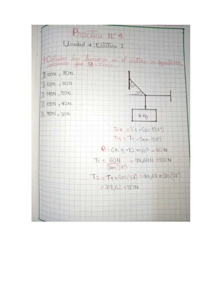 Libro de Trabajo Estatica Unidad 04 | PDF