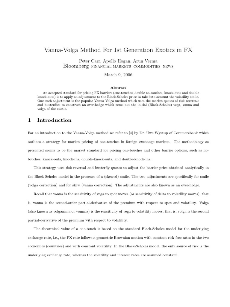 Vanna Volga Method | PDF