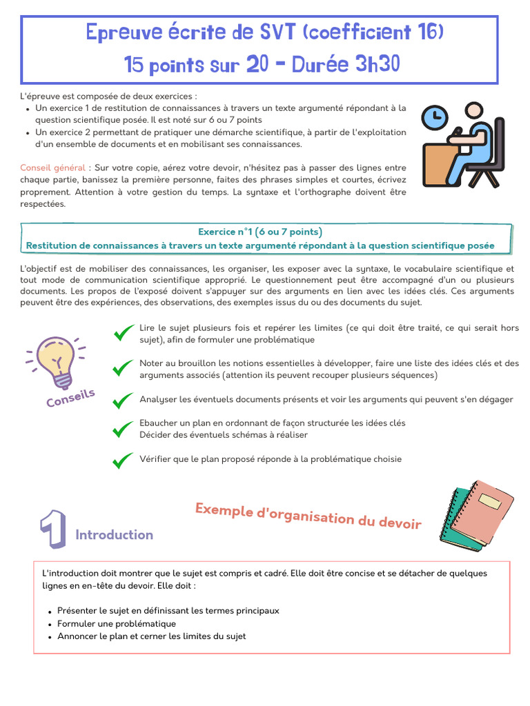 Epreuve Écrite SPE SVT Terminale | PDF