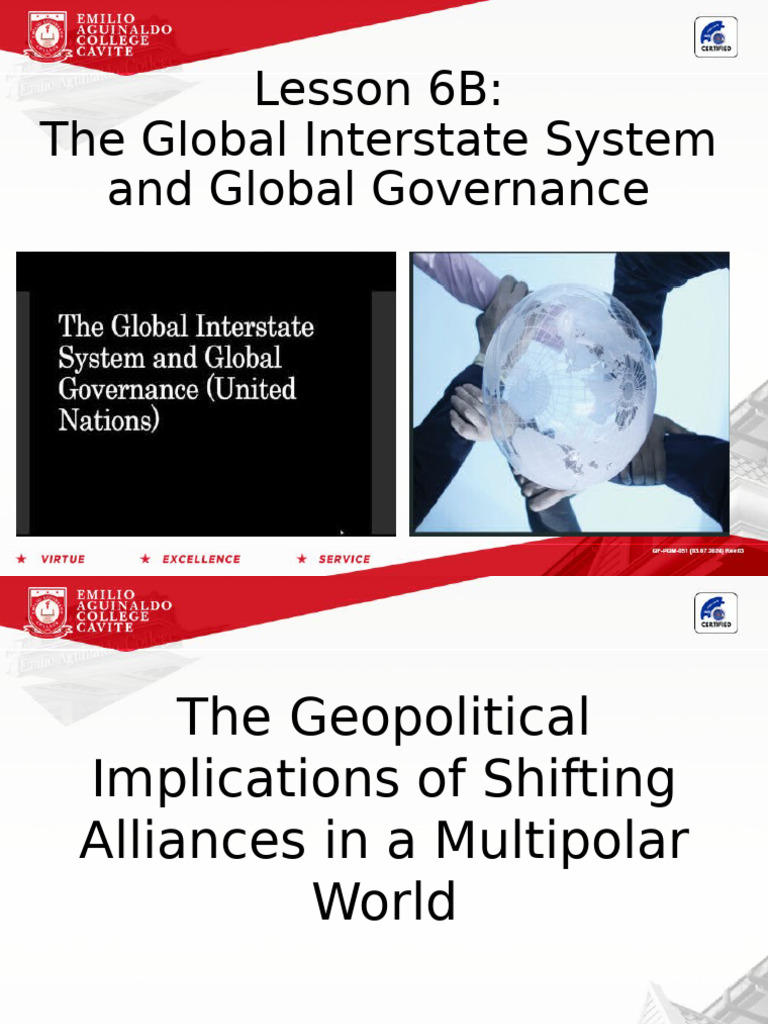 Lesson 6 Global Interstate System and Global Governance | PDF