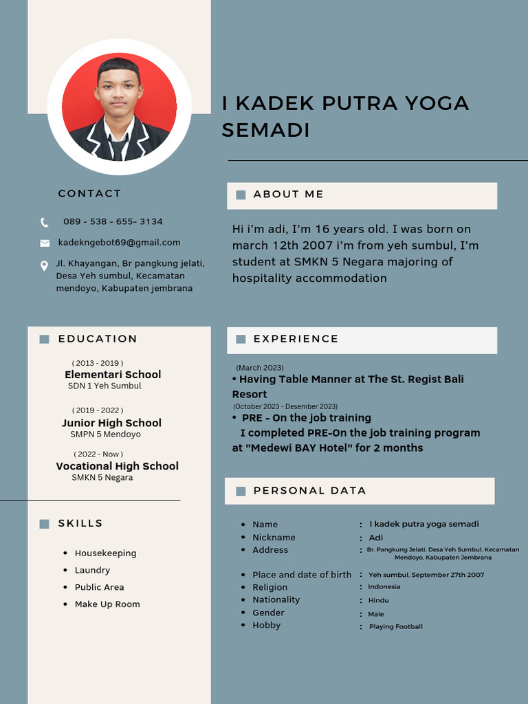 CV Dika Putra Adnyana | PDF