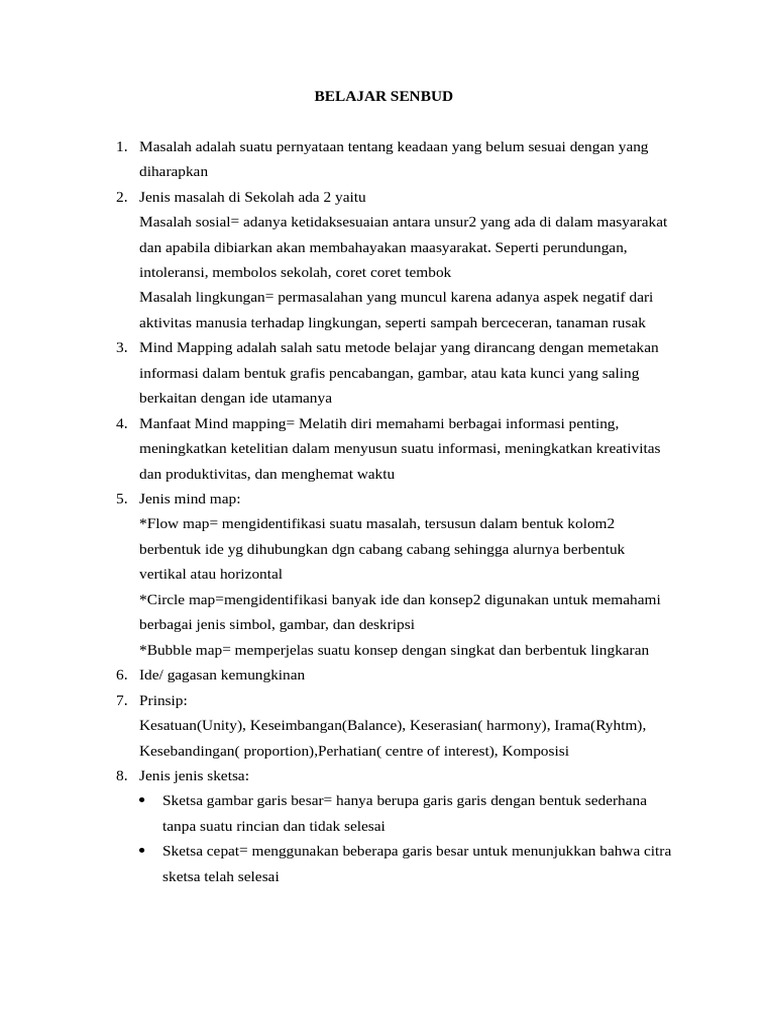 Belajar Senbud | PDF