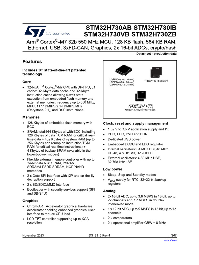 STM 32 H 730 Ab | PDF