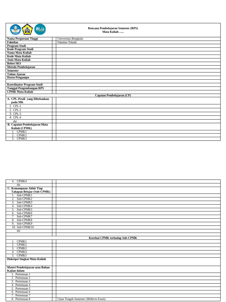 Format Rps Obe FT | PDF