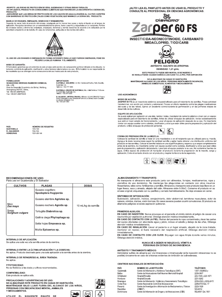 Panfleto Zarper 60fs | PDF