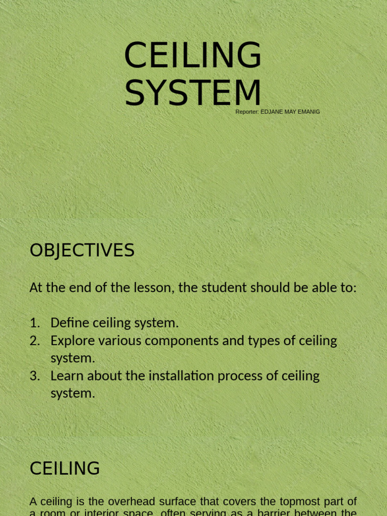 Ceiling System | PDF