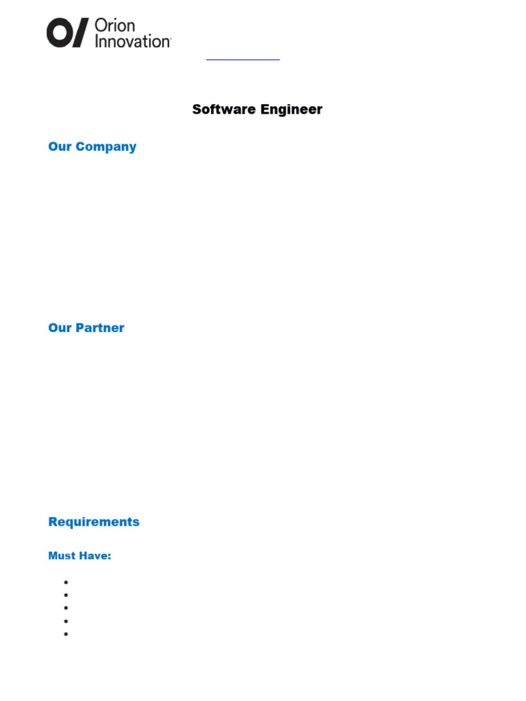 Software Engineer Orpak | PDF