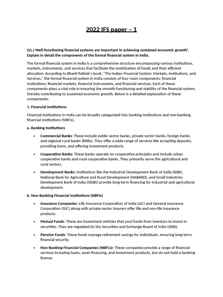 2022 IFS Paper 1 | PDF