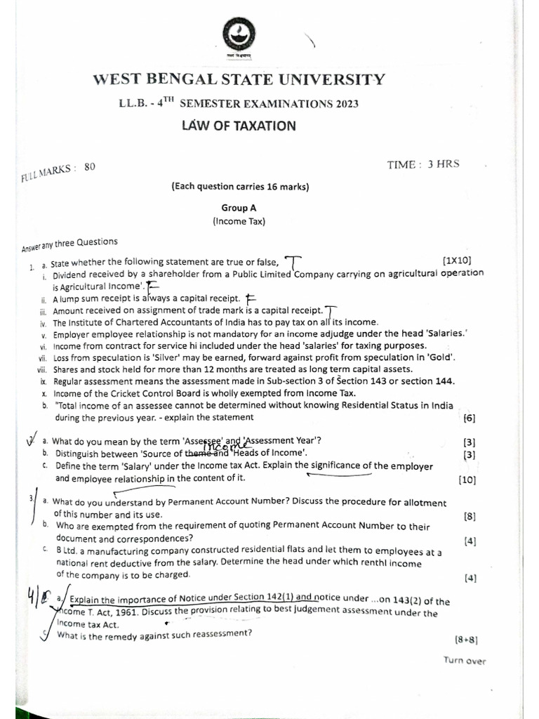 2023 LLB Question Paper | PDF