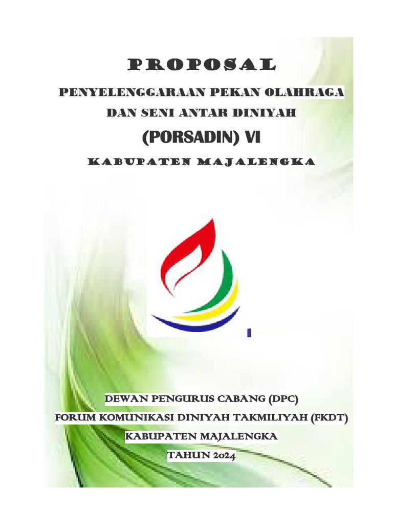 Proposal Seleksi Porsadin Kabupaten 2024 | PDF
